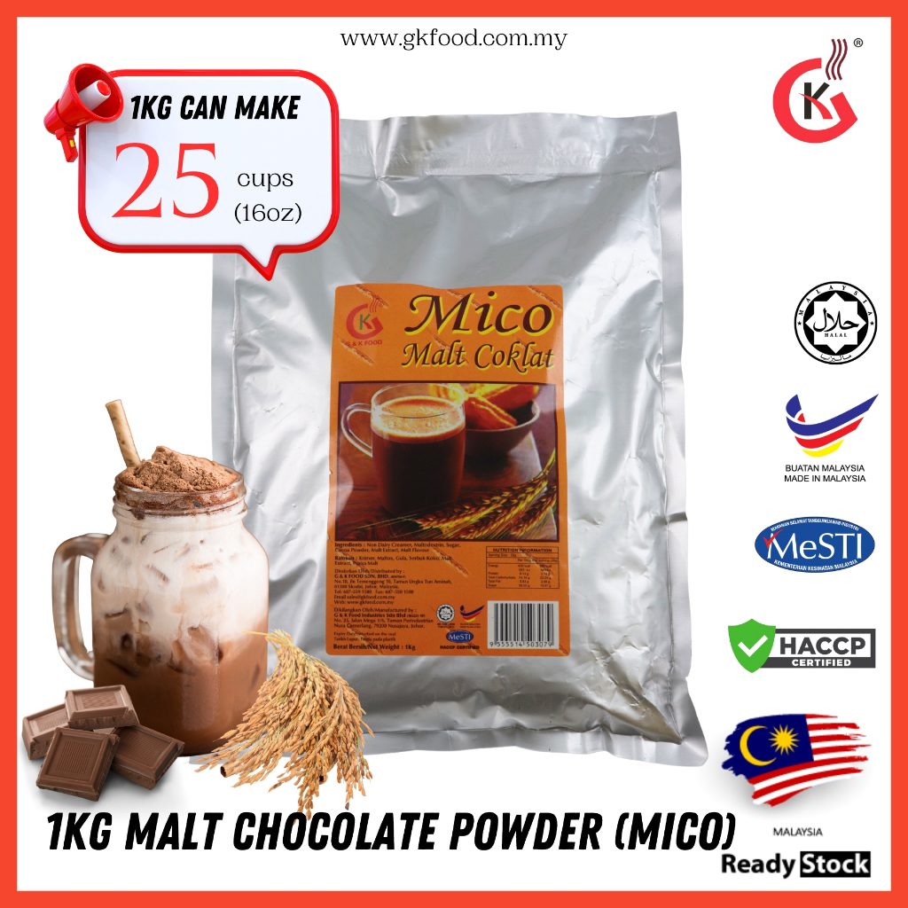 G&K MALT CHOCOLATE MICO POWDER 1KG(HALAL) | SERBUK COKLAT MALT HALAL ...