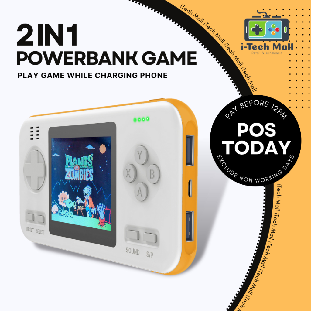 8000mAh Powerbank Game Console Power Bank Retro Classic Brick Games PVP ...