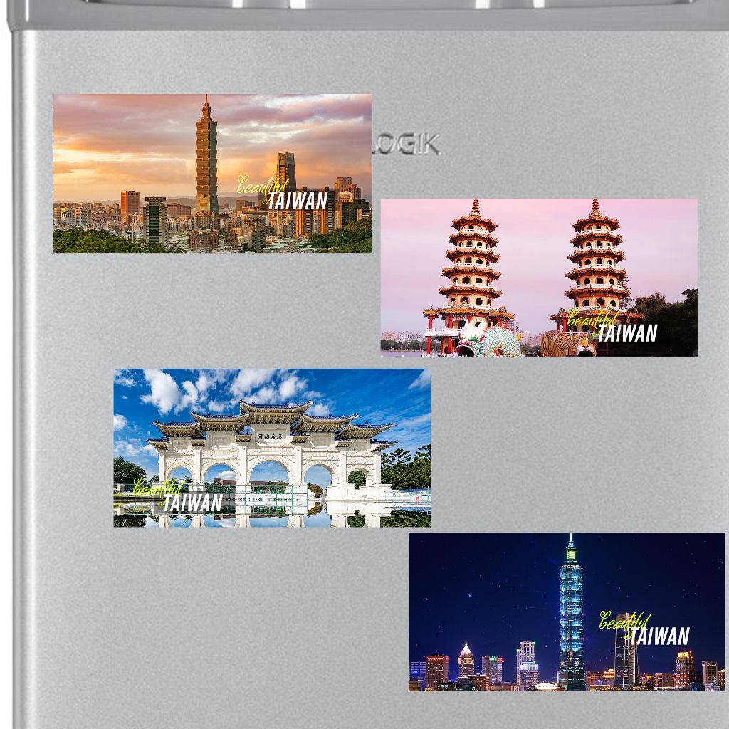 Taiwan Taipei 101 Gift Souvenir Fridge Magnet Sheet 10 cm x 5 cm ...