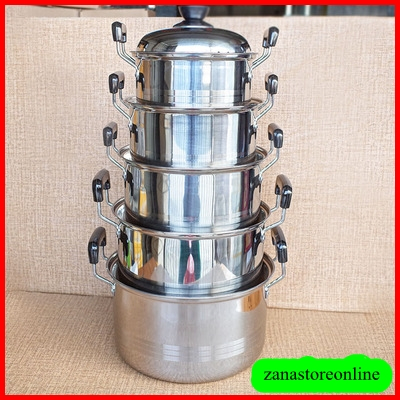 Periuk Sup Keluli Tahan Karat Amerika Periuk Tunggal Lapisan Dandang ...