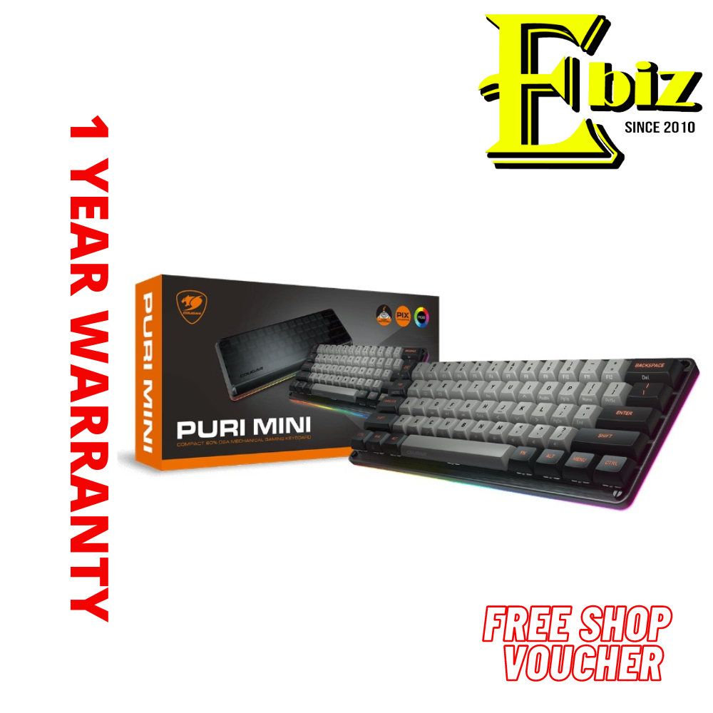 COUGAR Puri Mini RGB Compact 60% DSA Red Switch Mechanical Gaming ...
