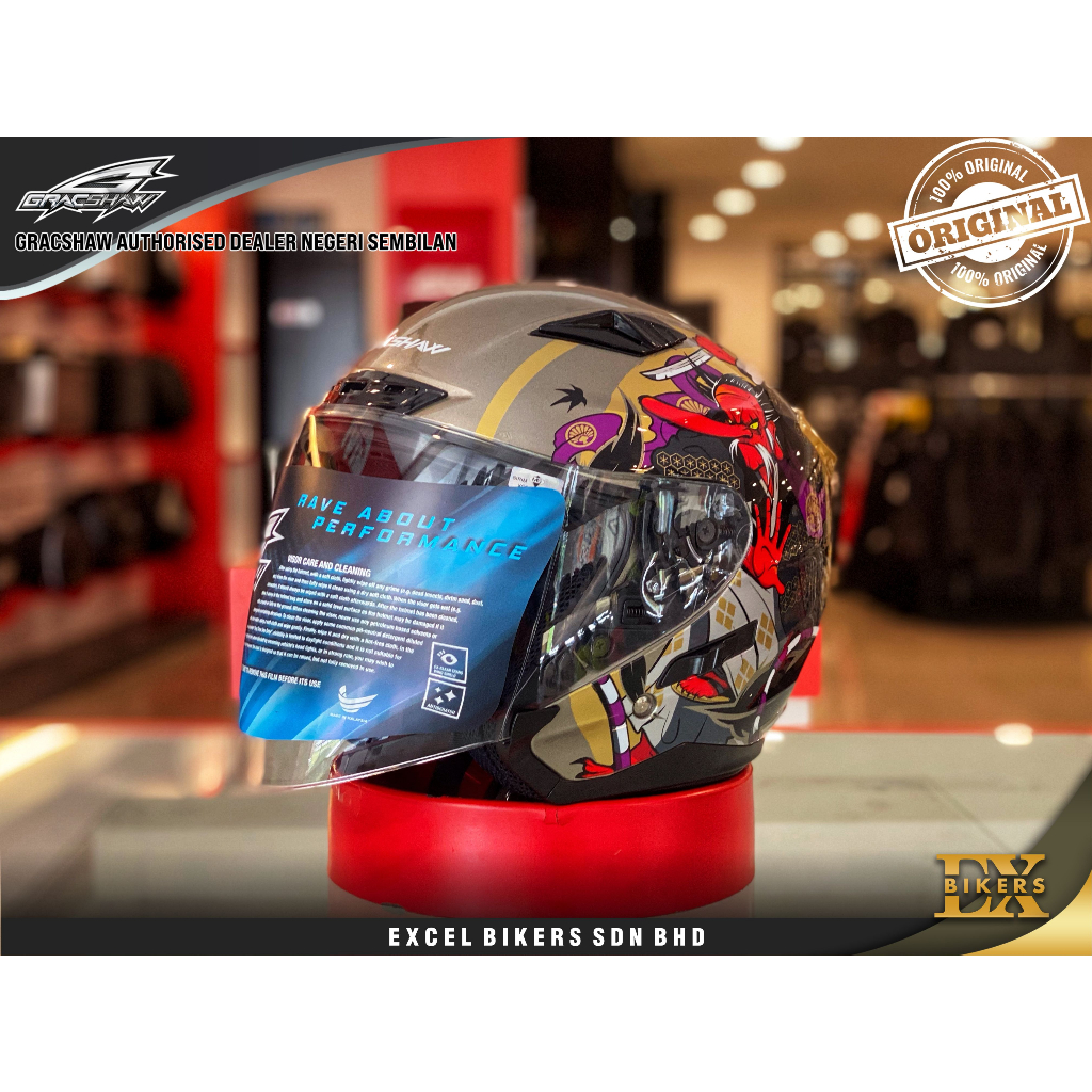 GRACSHAW HELMET GENNEX G535 DOUBLE VISOR HELMET TENGU (JAPAN SERIES ...