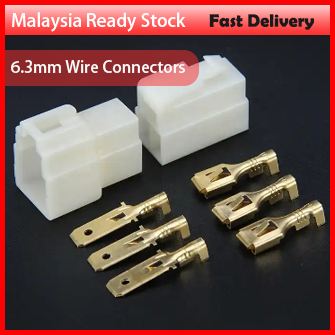 6.3MM TERMINAL SOCKET CONNECTOR GENERAL WIRE CONNECTOR 1Pin / 2Pin ...