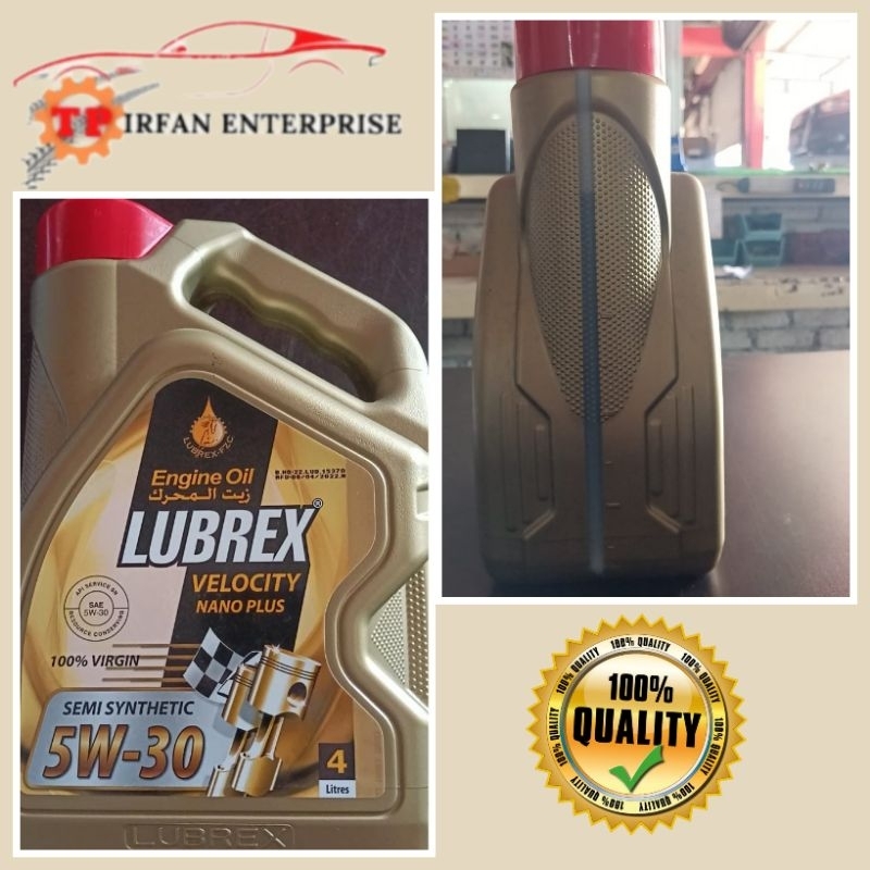LUBREX 5W-30 4L VELOCITY NANO PLUS | Shopee Malaysia