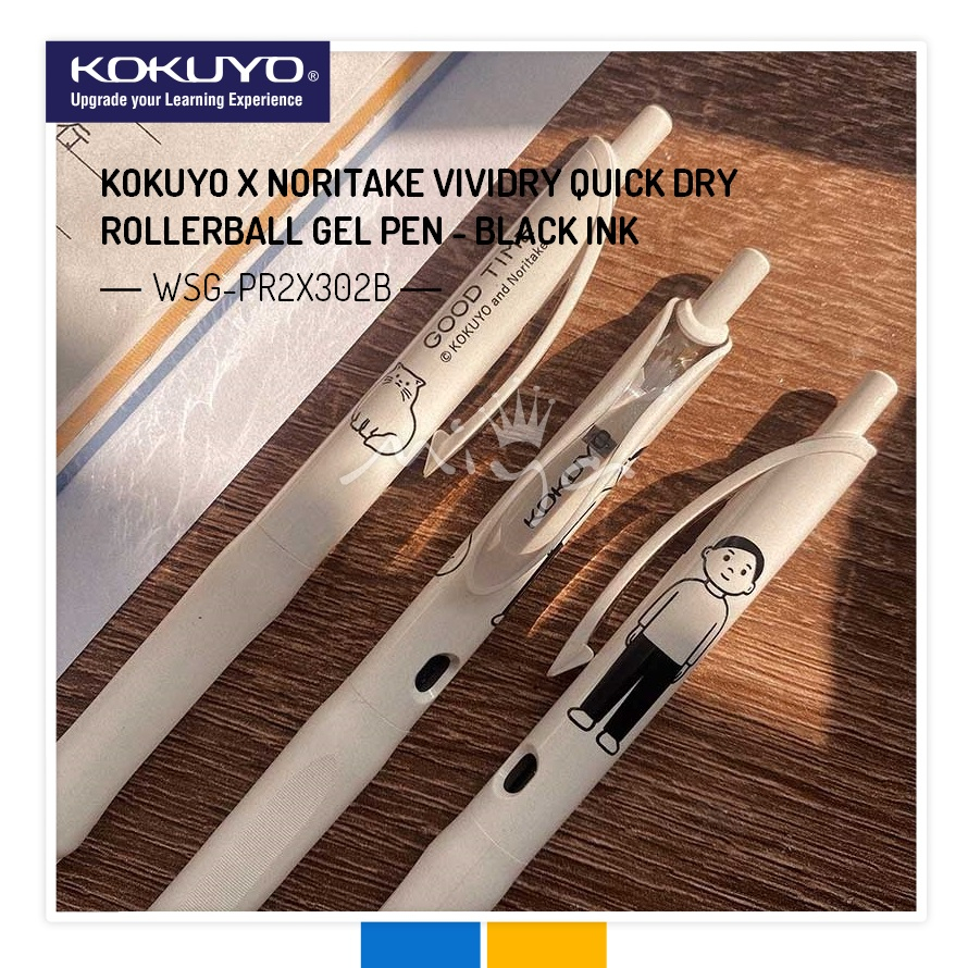 KOKUYO X NORITAKE VIVIDRY QUICK DRY ROLLERBALL GEL PEN 0.5MM - BLACK INK | Shopee Malaysia