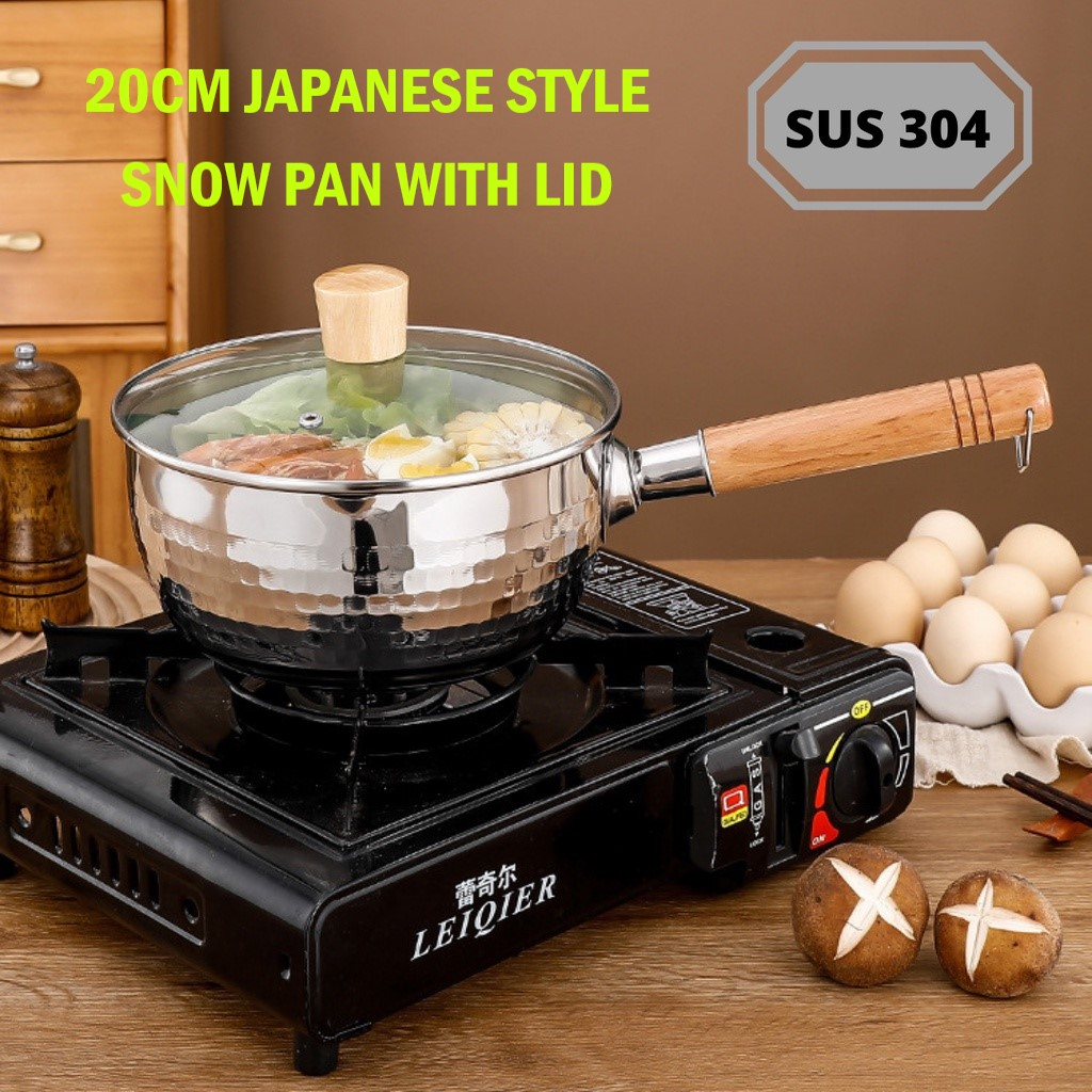 TTHUAN JAPANESE STYLE SNOW PAN 304 STAINLESS STEEL NOODLE POT SMALL ...