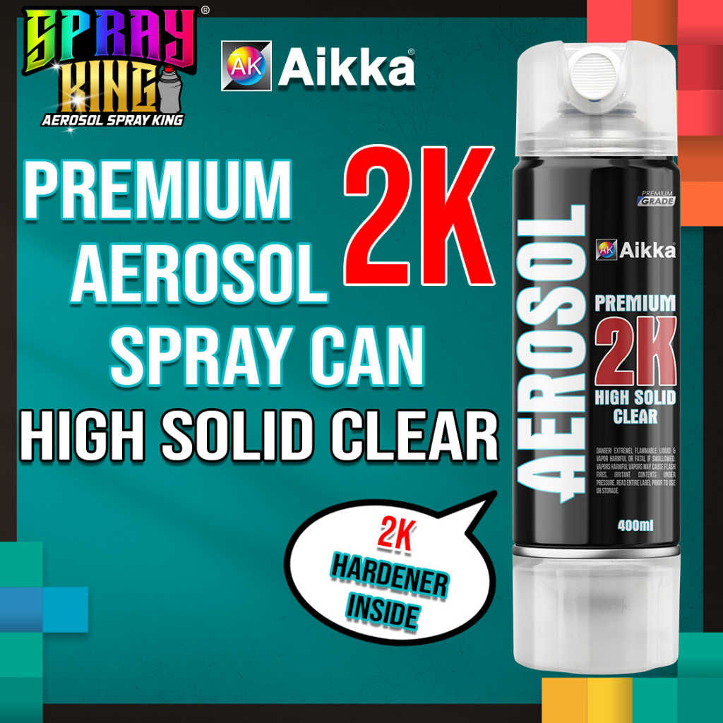 [ AIKKA 2K Clear Spray ] 2K01 Coating 400ml High Solid Aerosol Spray 2K ...