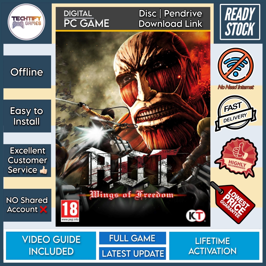[PC Game] Attack on Titan: Wings of Freedom - Offline [Disc | Pendrive ...