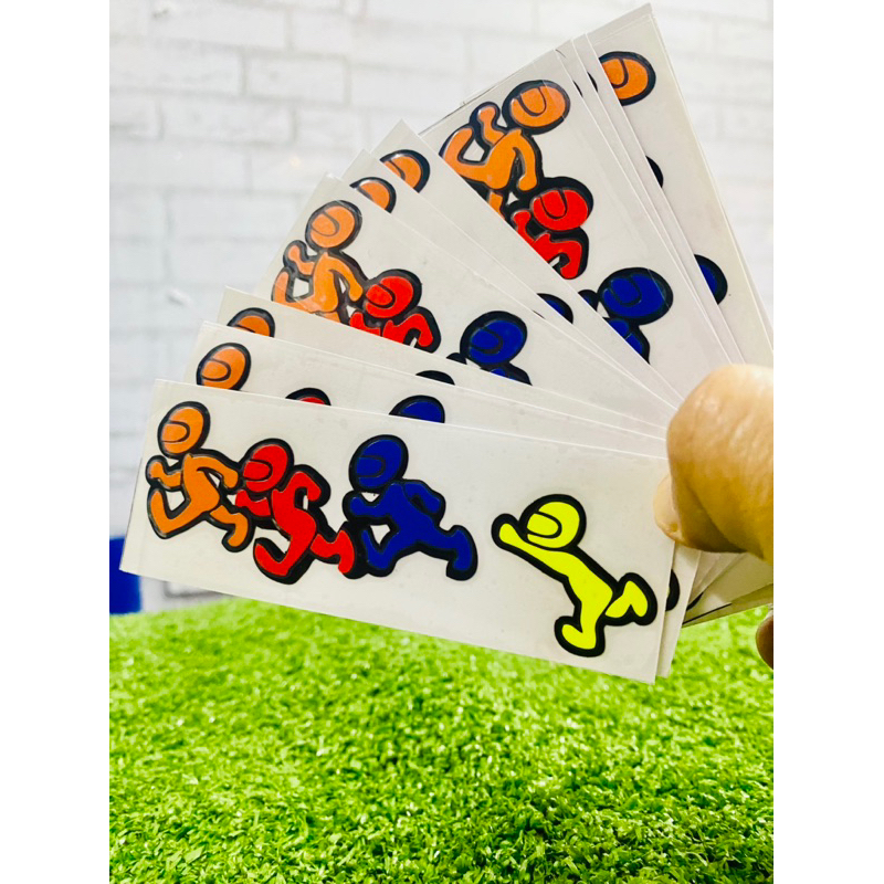 Sticker Rossi Run Helmet Orang Lari【HIGH QUALITY】 | Shopee Malaysia