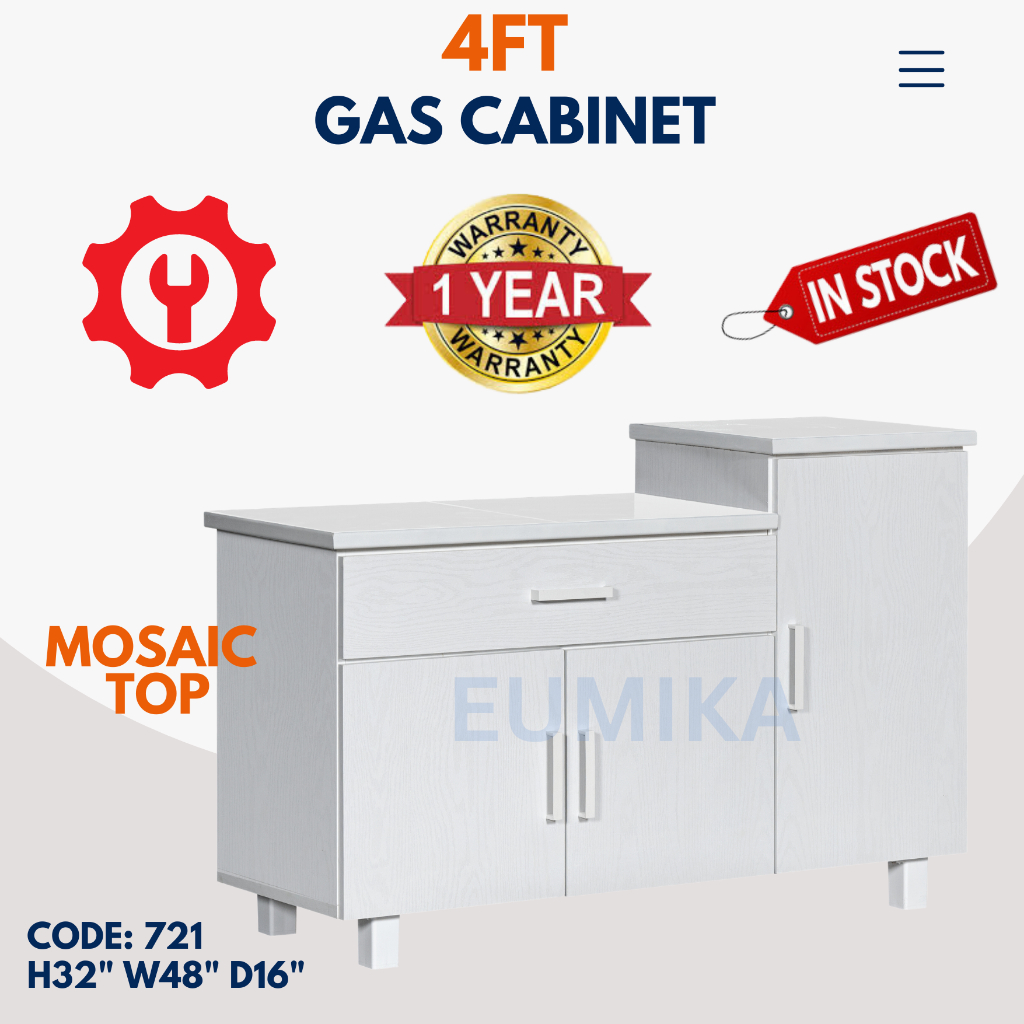 EUMIKA 2.6/4/5/6kaki Almari Dapur Gas Cabinet Masak Sinki Cabinet ...