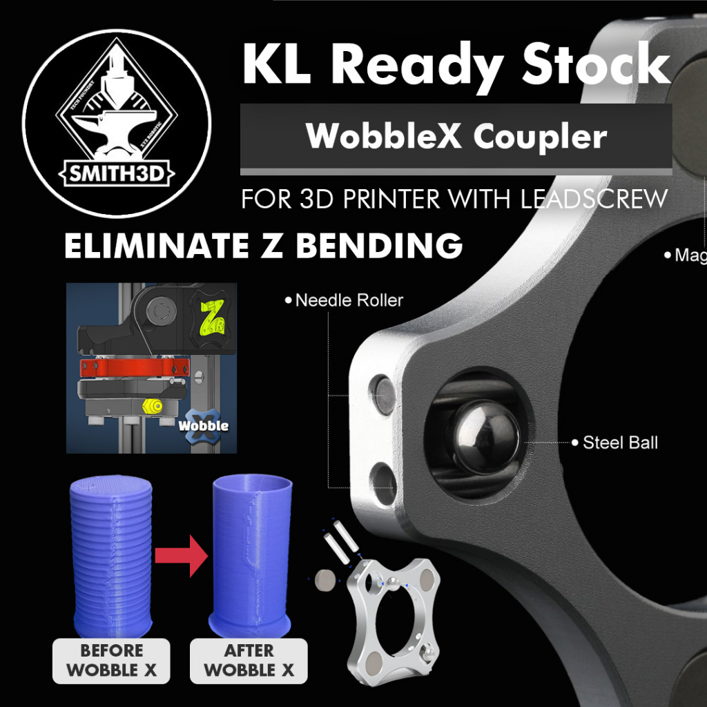 Mellow WobbleX WS8 Coupling For 3D Printer Z-axis T8 Prevent Z Bending ...