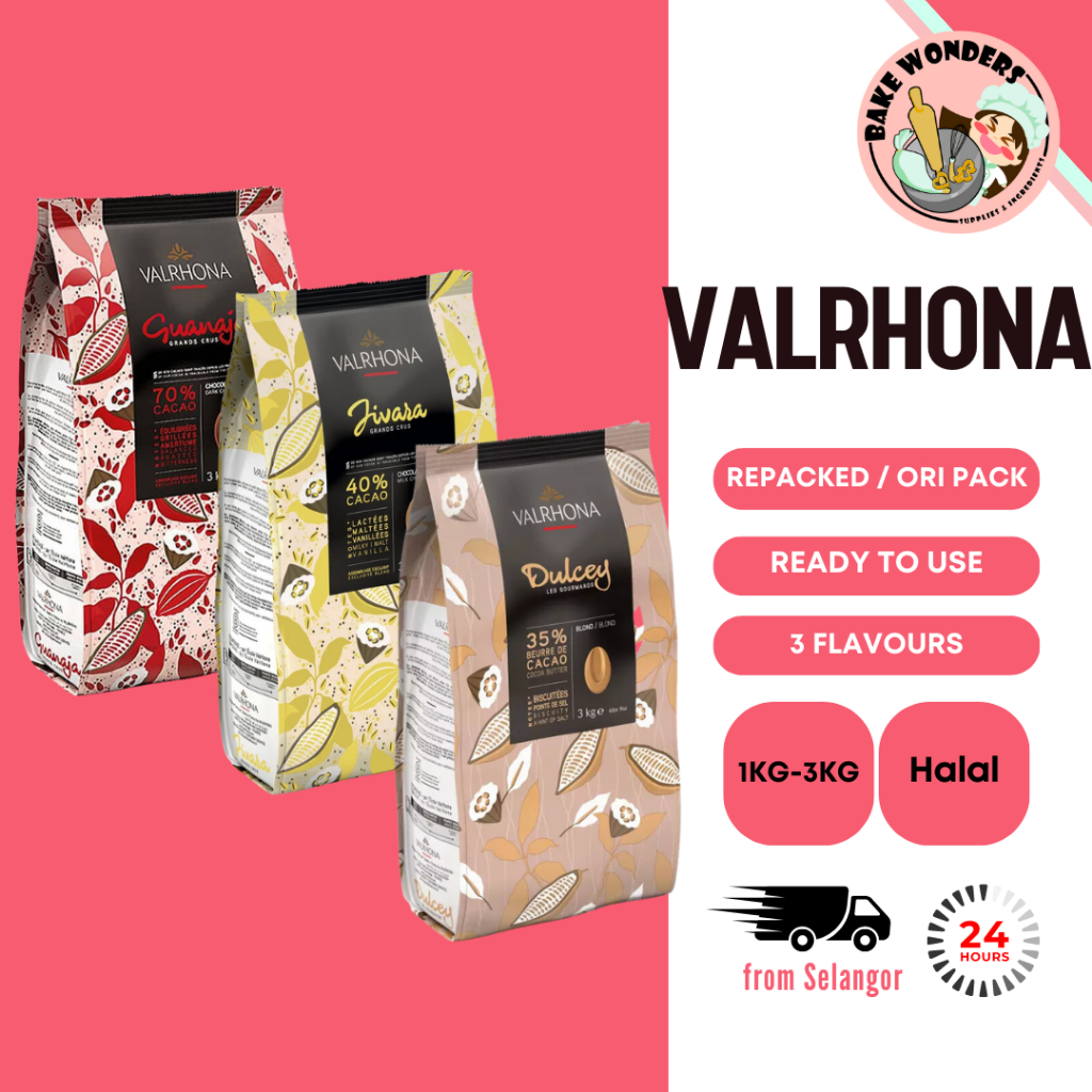 Valrhona Chocolates/ Varlhona Guanaja 70% Dark Chocolate/ Valrhona ...