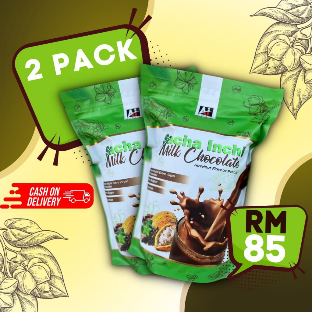 Sacha Inchi Milk Chocolate 2 Pack Premium Original AI Global | Shopee ...