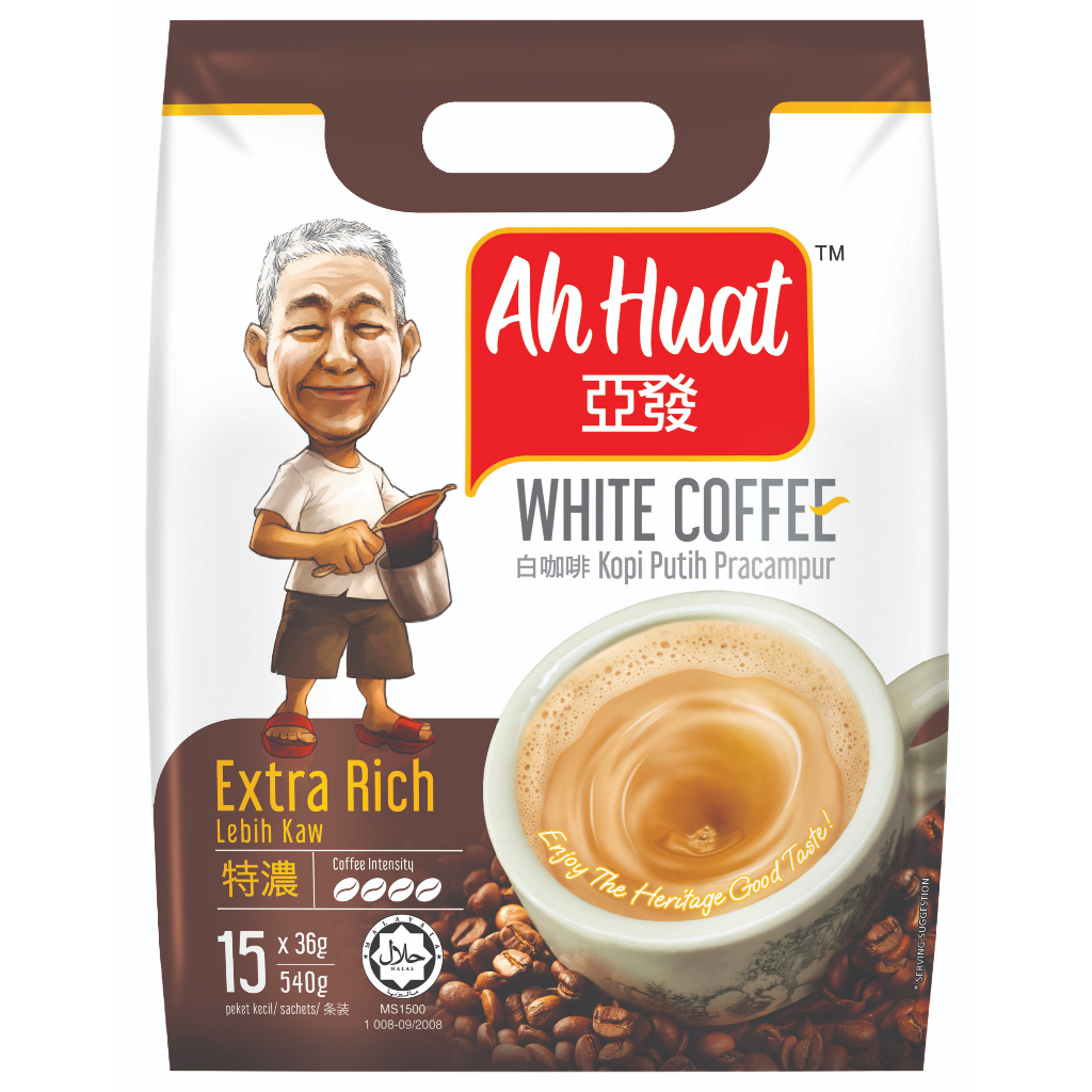 Ah Huat White Coffee Extra Rich 36g X 15 Sachets | Shopee Malaysia
