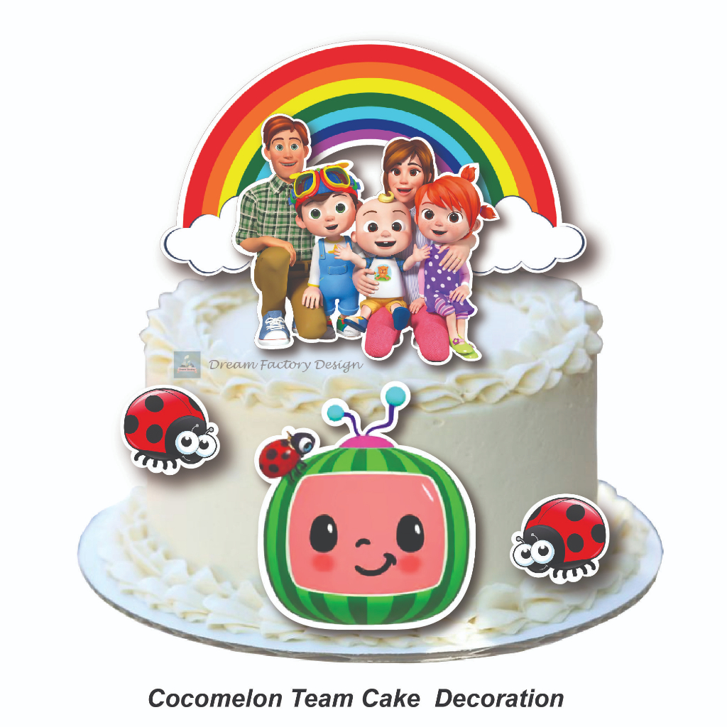 Cocomelon Team [Happy Family] Cake Decoration / DIY Cake Decoration ...