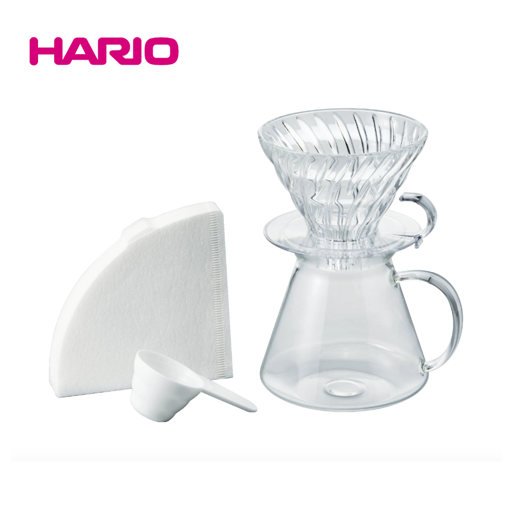 [Coffee Icon] Japan Hario Simply V60 Glass Dripper Set V02 - Coffee ...