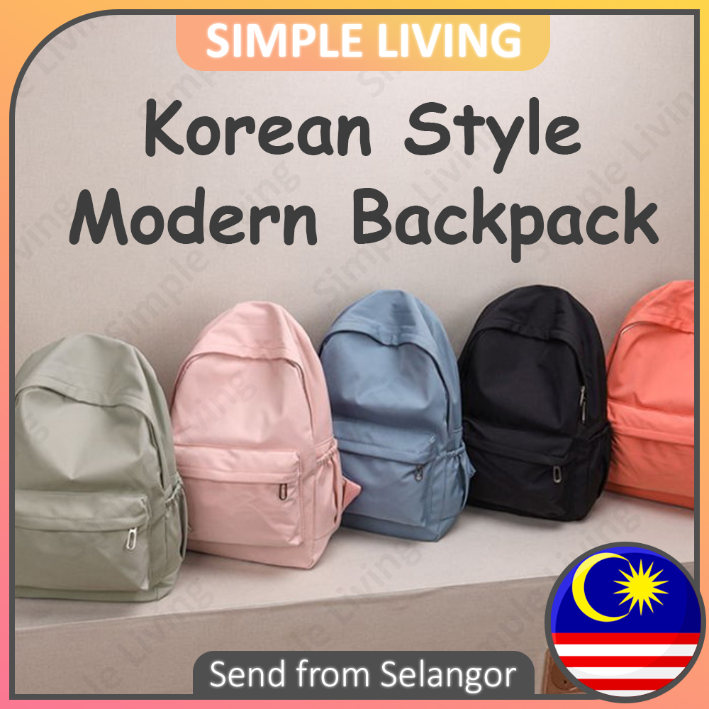 Korean Backpack Waterproof Modern Cute Design Students School Bag Beg ...