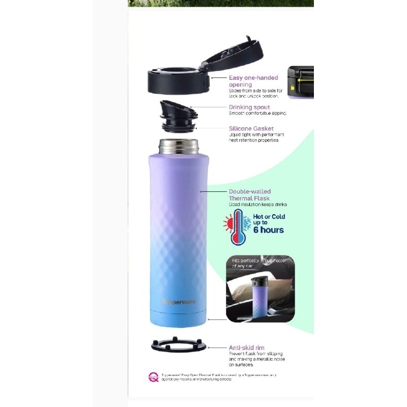 Tupperware Easy Open Thermal Flask (1)420ml gift box | Shopee Malaysia