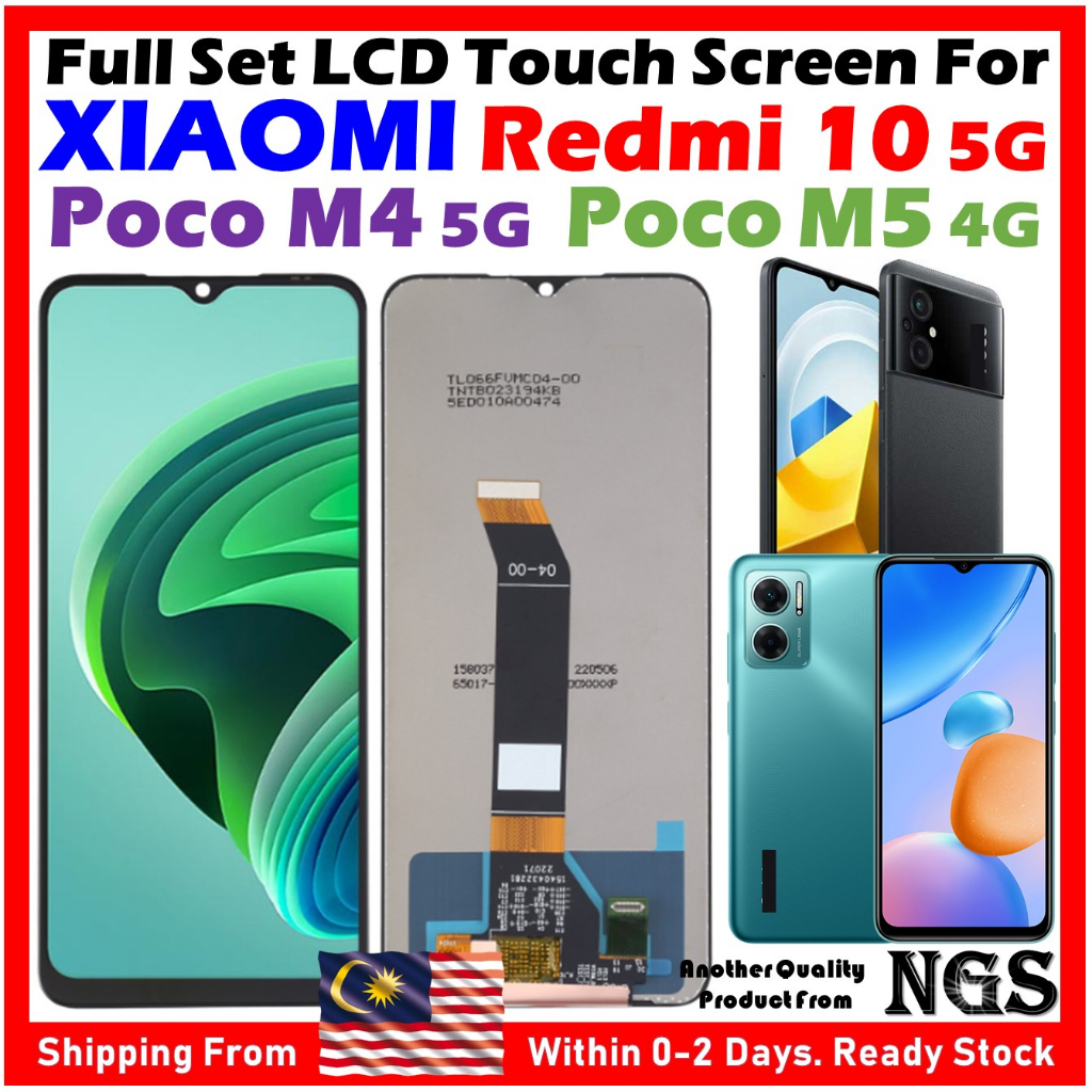 ORl NGS Brand Full Set LCD Touch Screen Compatible For XIAOMI Redmi 10 5G / XIAOMI Poco M4 5G ...