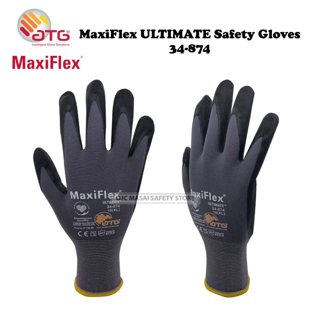 MaxiFlex ULTIMATE Safety Gloves 34-874 | Shopee Malaysia
