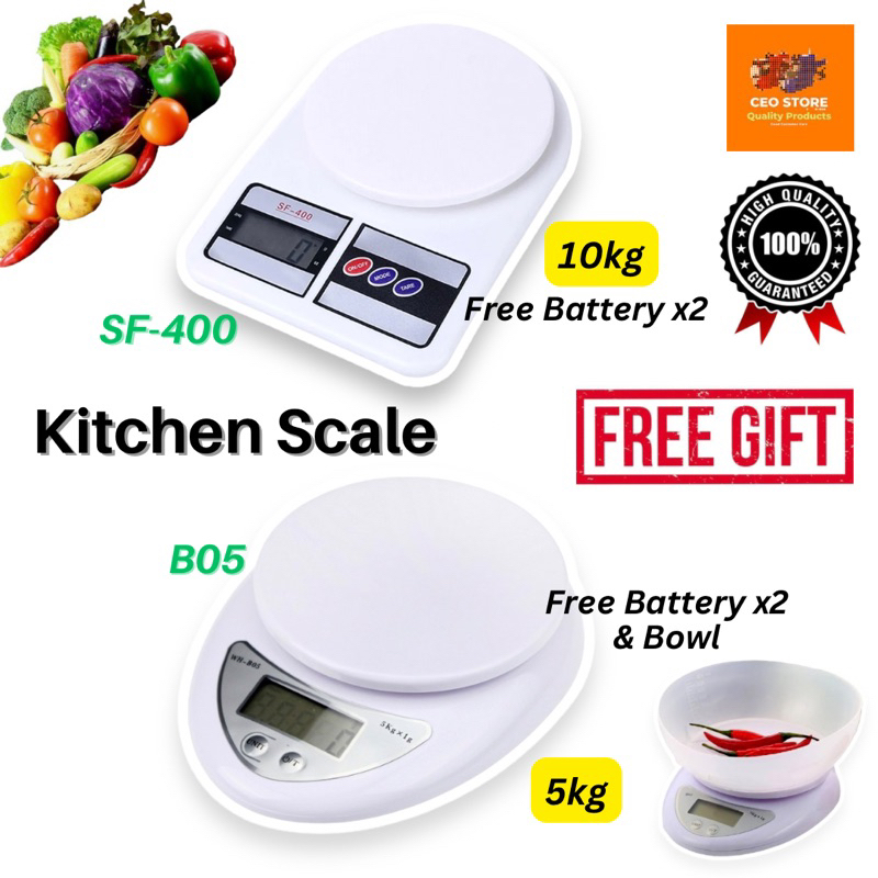 Digital Kitchen Scale High Accuracy Precision Weight Electronic Cooking Baking Food Penimbang ...