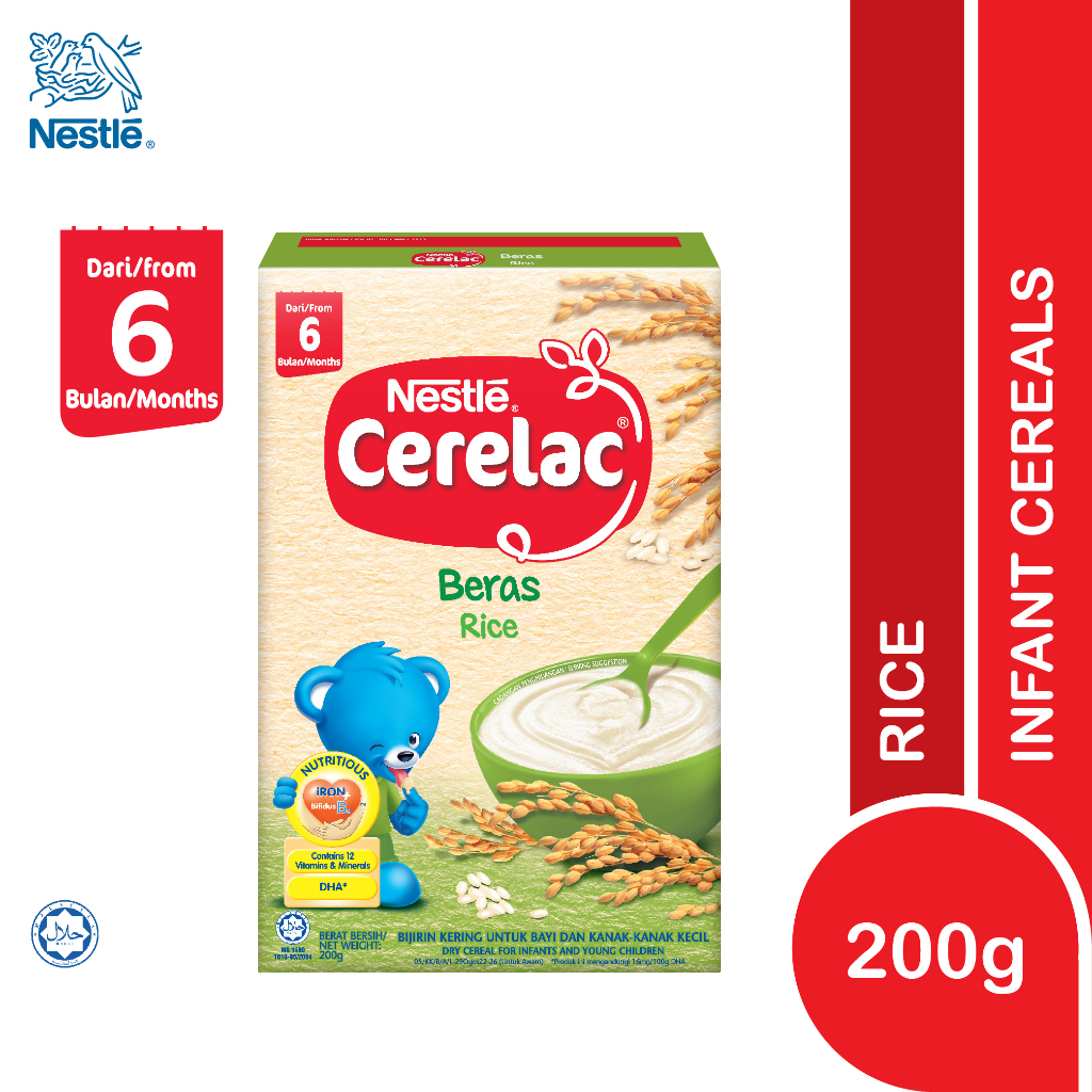 Nestle Cerelac Infant Cereals Rice (200g) | Shopee Malaysia