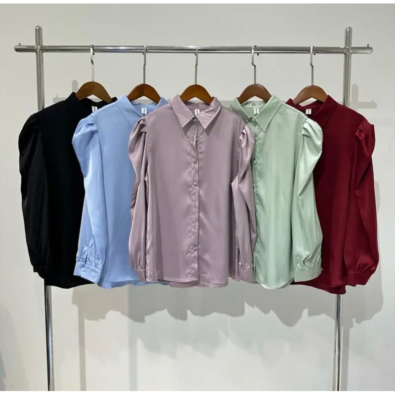 Panda eyes Blouse satin | Shopee Malaysia