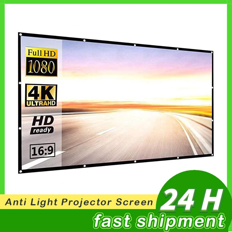Anti Light Projector Screen 16:9 Foldable Portable Film Screen 80/100 ...