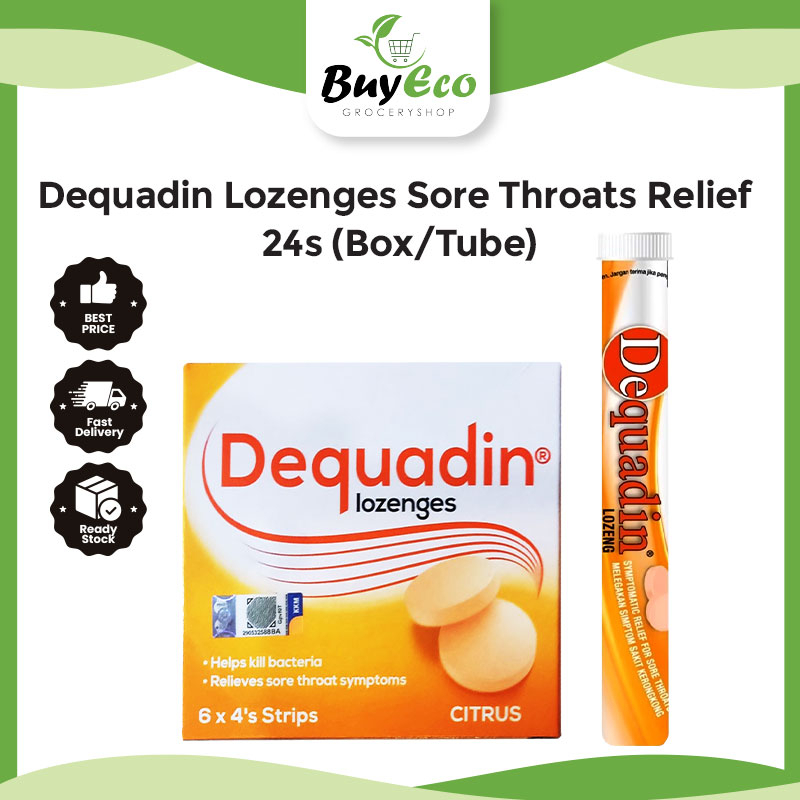 Dequadin Lozenges Sore Throats Relief 24s (Box/Tube) | Shopee Malaysia