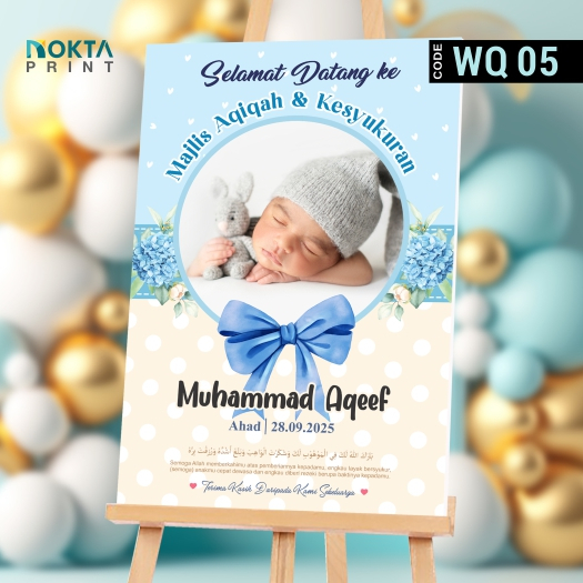 💖Welcome Board Aqiqah💖Majlis Kesyukuran | Welcome Board | Sticker ...