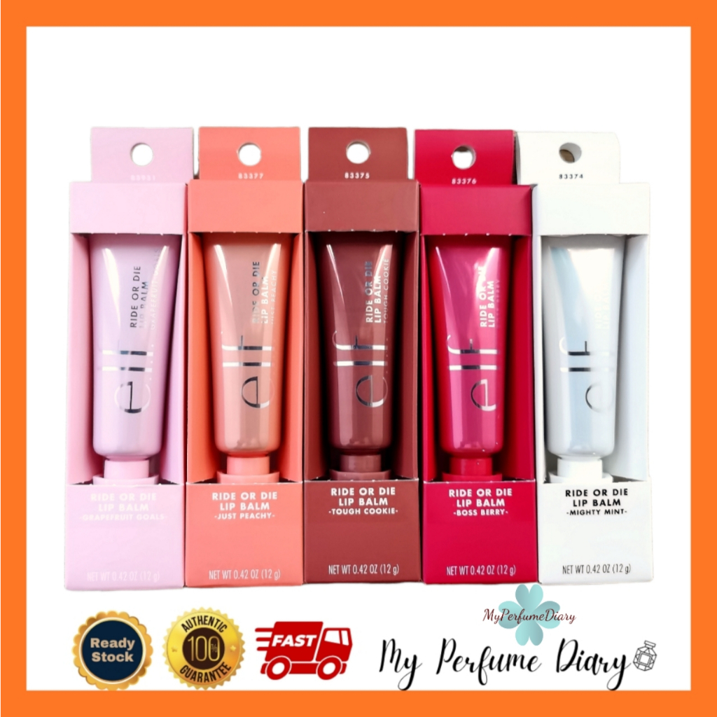 ELF Ride Or Die Lip Balm 12g (Tough Cookie,Just Peachy,Mighty Mint,Boss ...