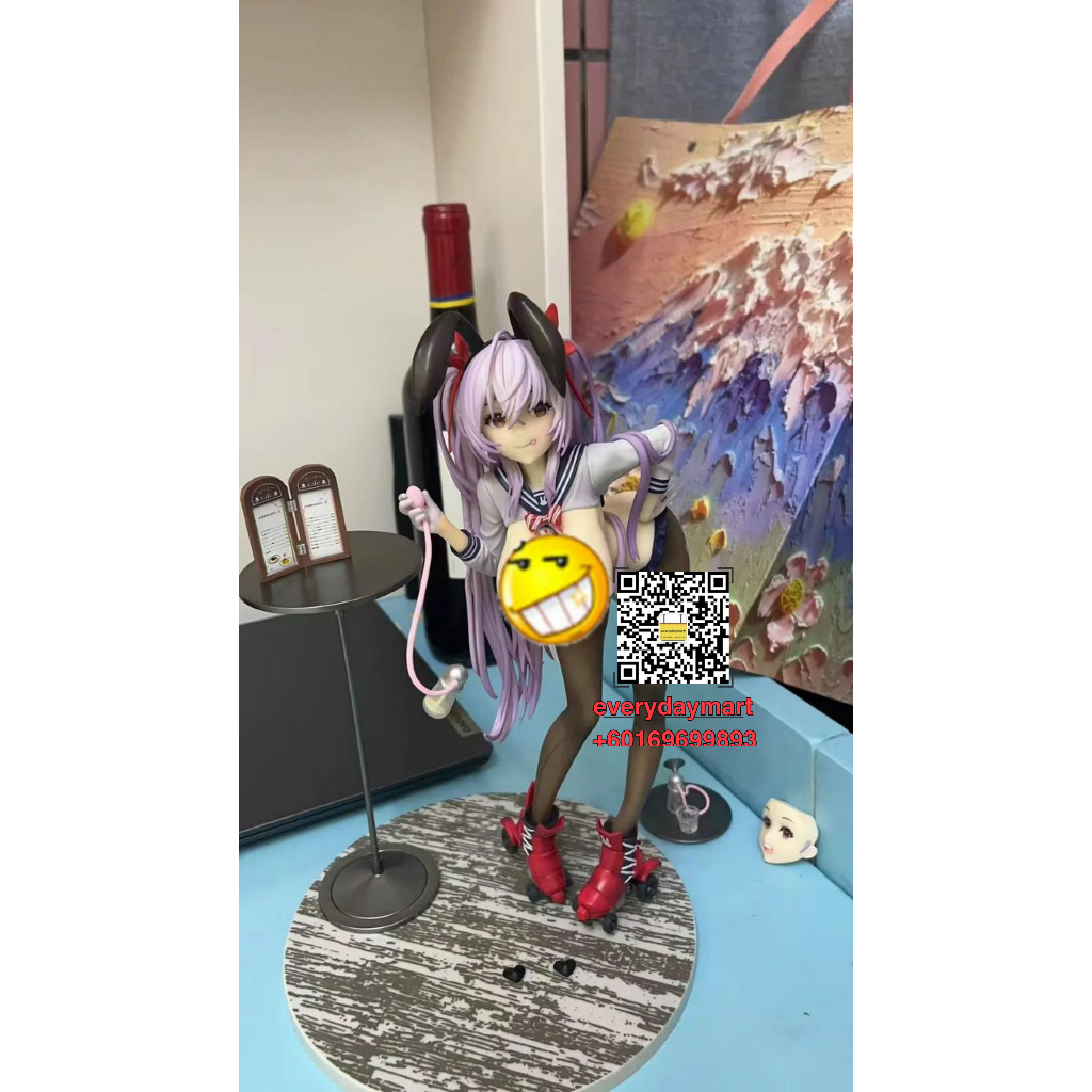 🔥TWINTE CHAN 25cm🔥ACTION FIGURE TOYS STATUES💥原画双马尾滑轮少女💥手办模型 | Shopee ...