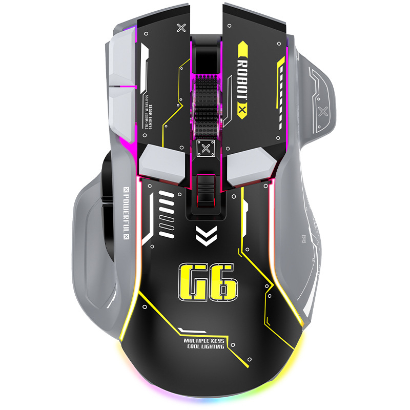 XUNFOX G6 Gaming Mouse WIRED Mice Ergonomic 10 Keys LED DPI Forward ...