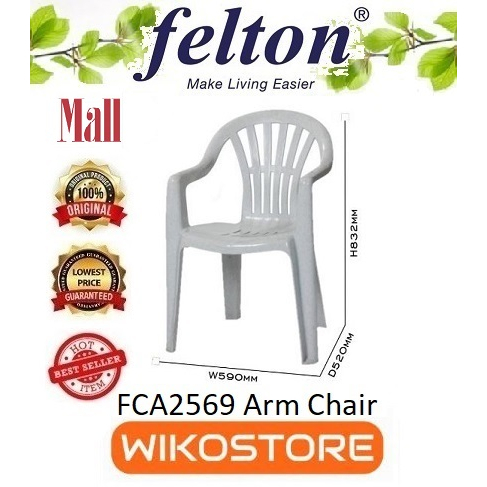 🔥🔥🔥 [ Wikomall ] Felton FCA2569 Plastic Arm Chair | Shopee Malaysia
