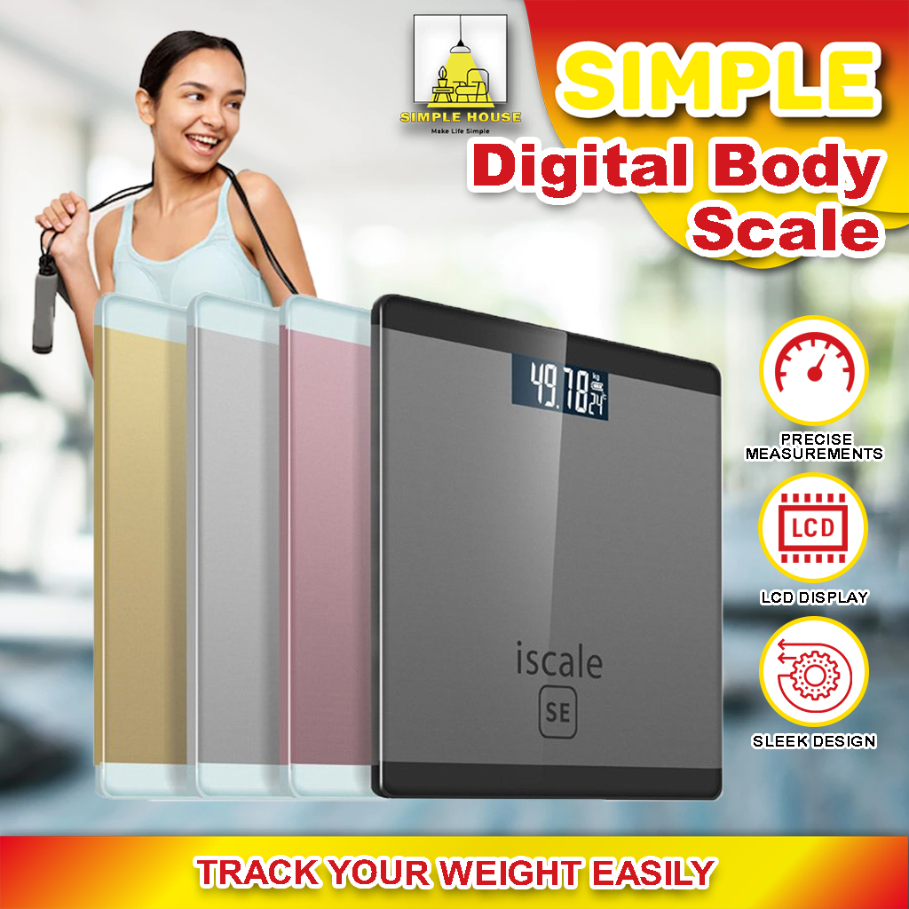 𝗦𝗜𝗠𝗣𝗟𝗘 DIGITAL ISCALE SE Body Scale Weighing Machine Scale / Penimbang ...