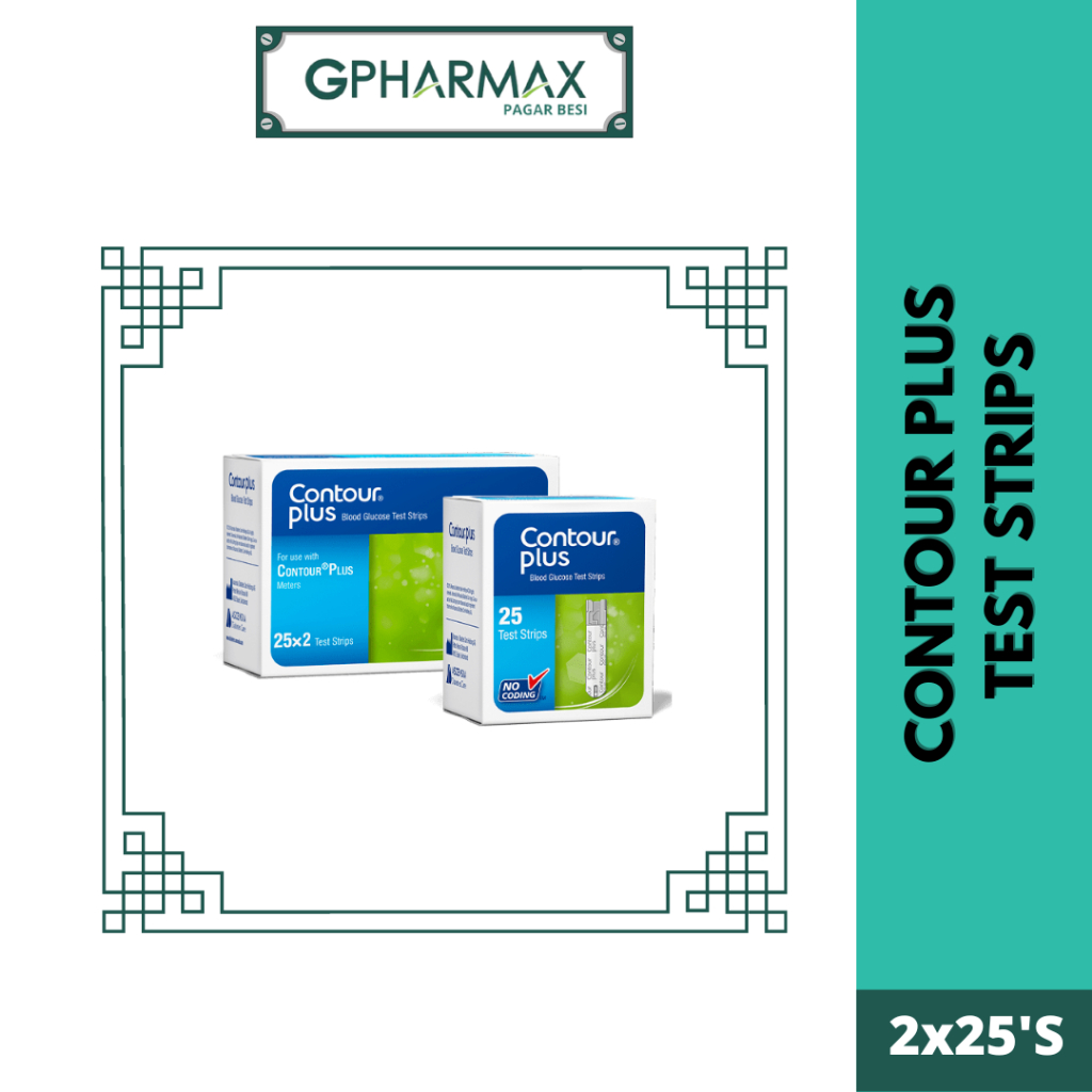 Contour Plus Blood Glucose Test Strips 2x25's | Shopee Malaysia