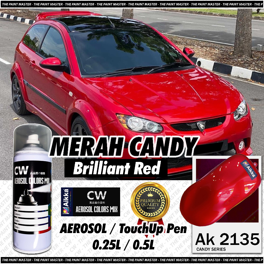 [ AK2135 Brilliant Red ] Aikka Candy Series Merah Candy Kaler Maroon ...