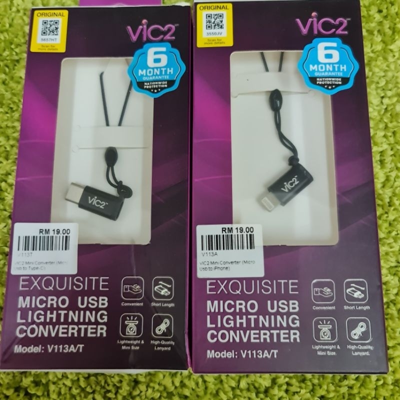 VIC2 [6 Months Guarantee] Mini Converter High Quality Lanyard (Micro to IOS / Micro to Type-C ...