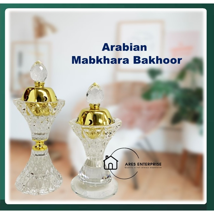 Readystock ARES Crystal Glass Arab Mabkhara Bakhoor Incense Burner ...