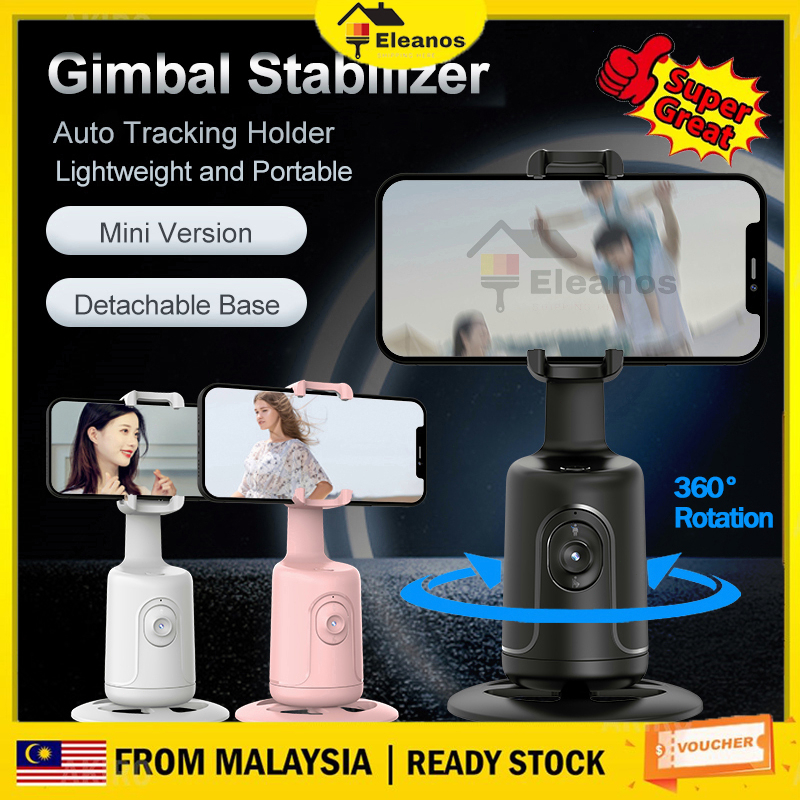 P01 Auto AI Face Tracking 360°Rotation Wireless Phone Selfie Stick Stand Follow-Up Gimbal ...