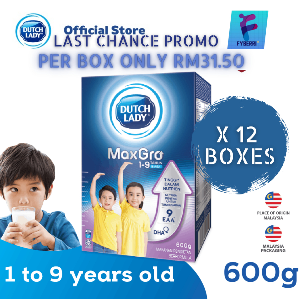 MaxGro Dutch Lady 1-9 years old Nutrient Dense Milk | Shopee Malaysia