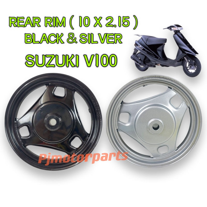 🔥OFFER🔥 SUZUKI V100 V-100 V 100 ( 10X2.15 ) BLACK REAR RIM STANDARD RIM ...