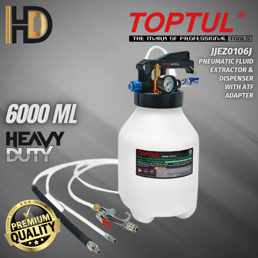 TOPTUL Pneumatic Fluid Extractor & Dispenser With ATF Adapter / Fluid ...