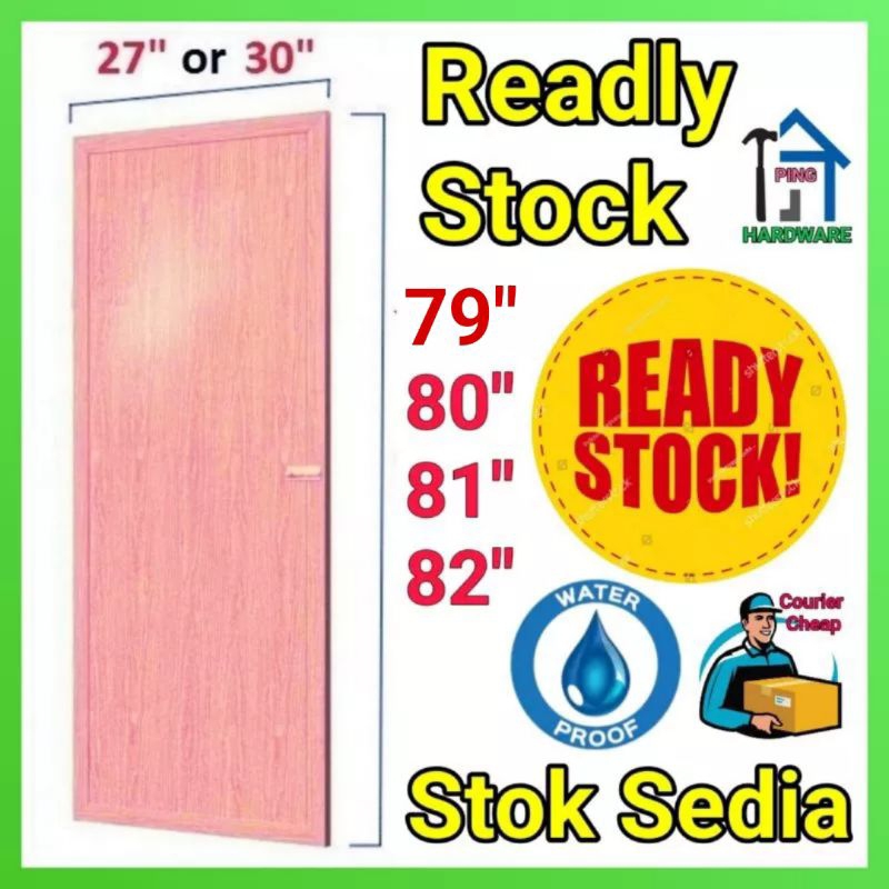 Readly Stock (Pintu Pvc)Lebar:27"or30"/ Tinggi:79"or80"or81"or82 ...