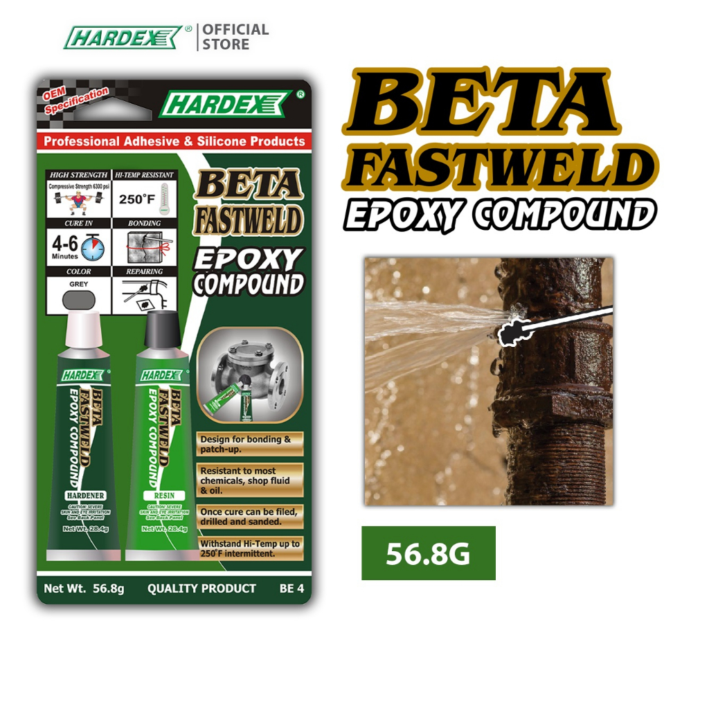 HARDEX Beta Fastweld Epoxy Compound (56.8g) BE-4 | Shopee Malaysia