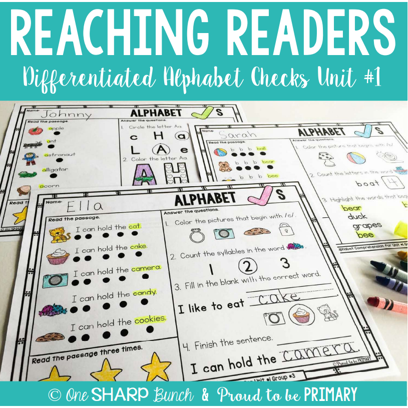 REACHING READERS DIFFERENTIATED ALPHABET CHECK UNITS FOR EARLY READERS ...