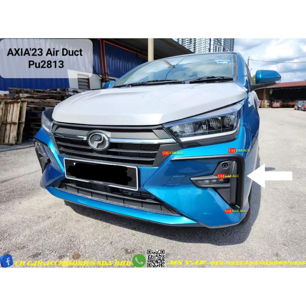 PERODUA AXIA 2023 2024 FRONT BUMPER AIR DUCT CANARD NO PAINT | Shopee Malaysia