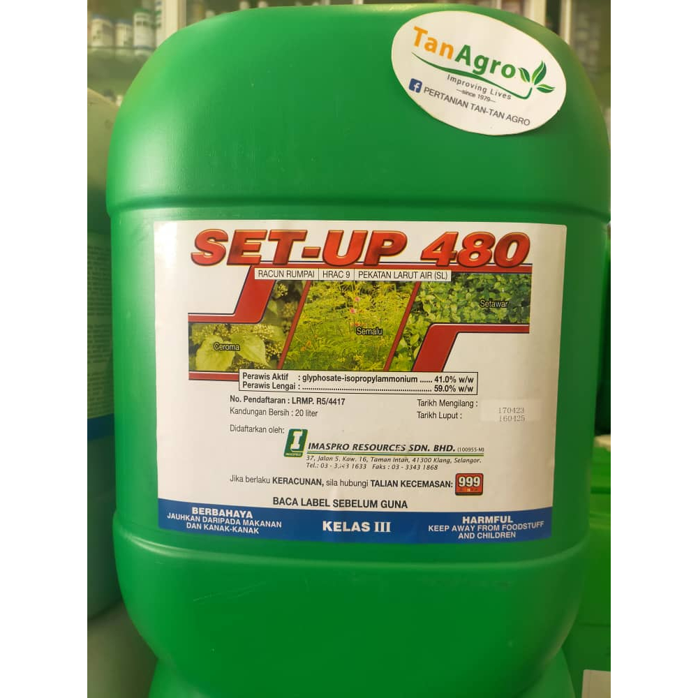 👉ASLI👈🏻 Racun rumput Set-Up 480 (A.i glyphosate-isopropylammonium 41% ...
