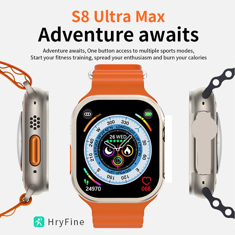 S8 ultra max Smart Watch NFC Waterproof Ultra Series 8 sports watch ...