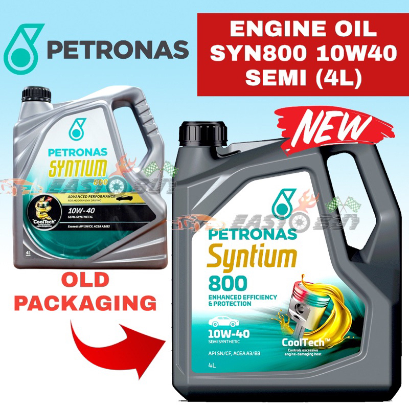 Original Petronas Syntium SYN 800 Engine oil 10W40 10W-40 4L Semi ...